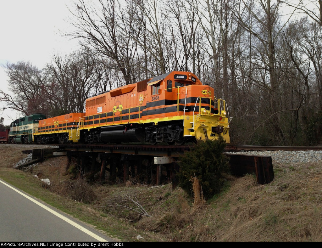 NCVA 3808 New Paint Scheme on Bridge